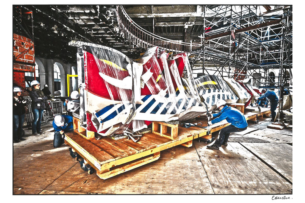 Handling of a monumental artwork. - André Chenue